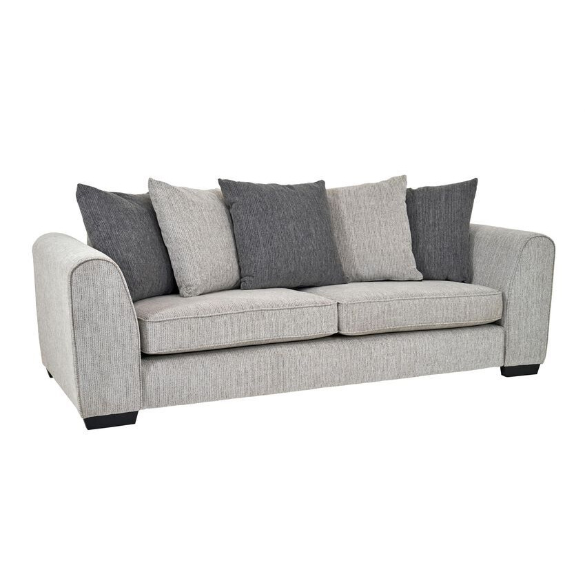 ScS Living Grey Natalia Fabric 4 Seater Sofa Scatter Back by SCS ...