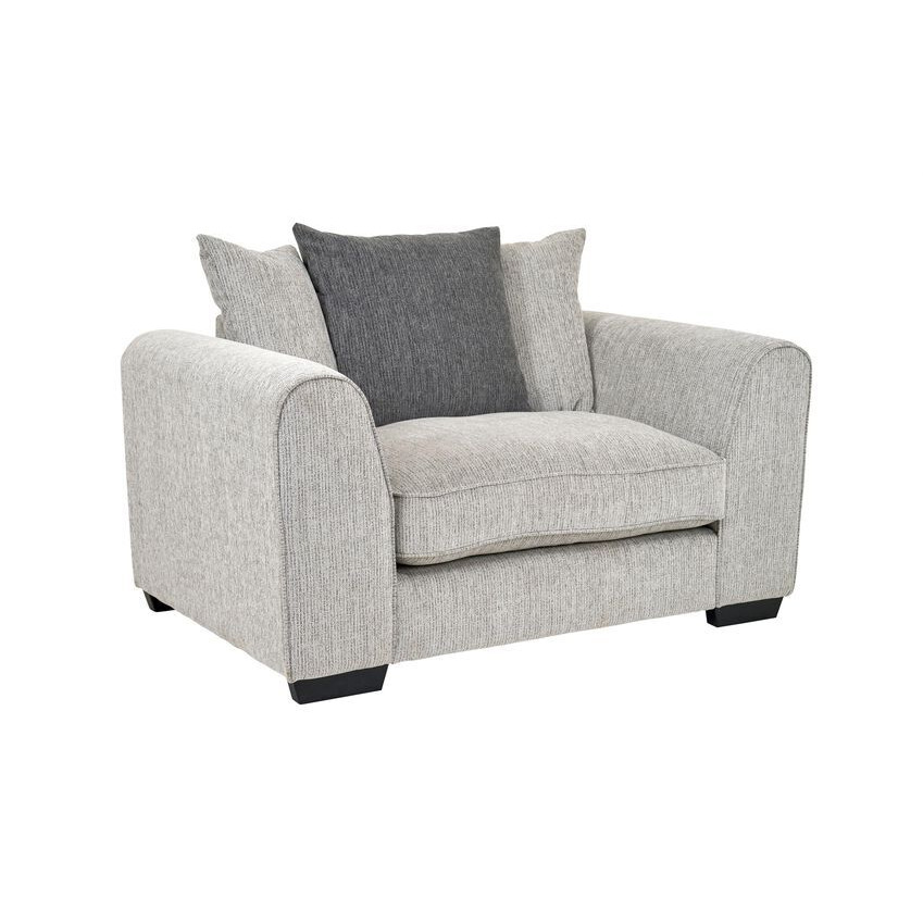 ScS Living Grey Natalia Fabric Love Chair Scatter Back by SCS ...