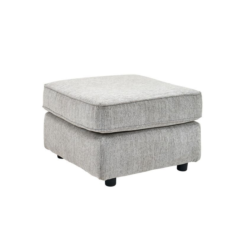 ScS Living Grey Natalia Fabric Standard Footstool by SCS | ufurnish.com