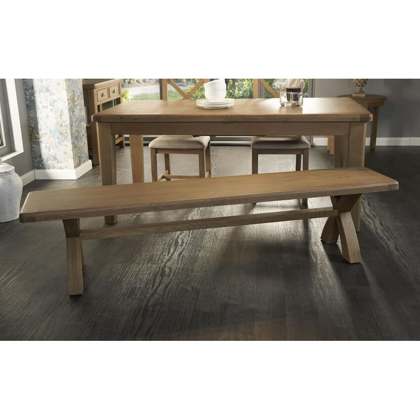 ScS Signature Brooklyn 2m Cross Leg Dining Bench by SCS | ufurnish.com