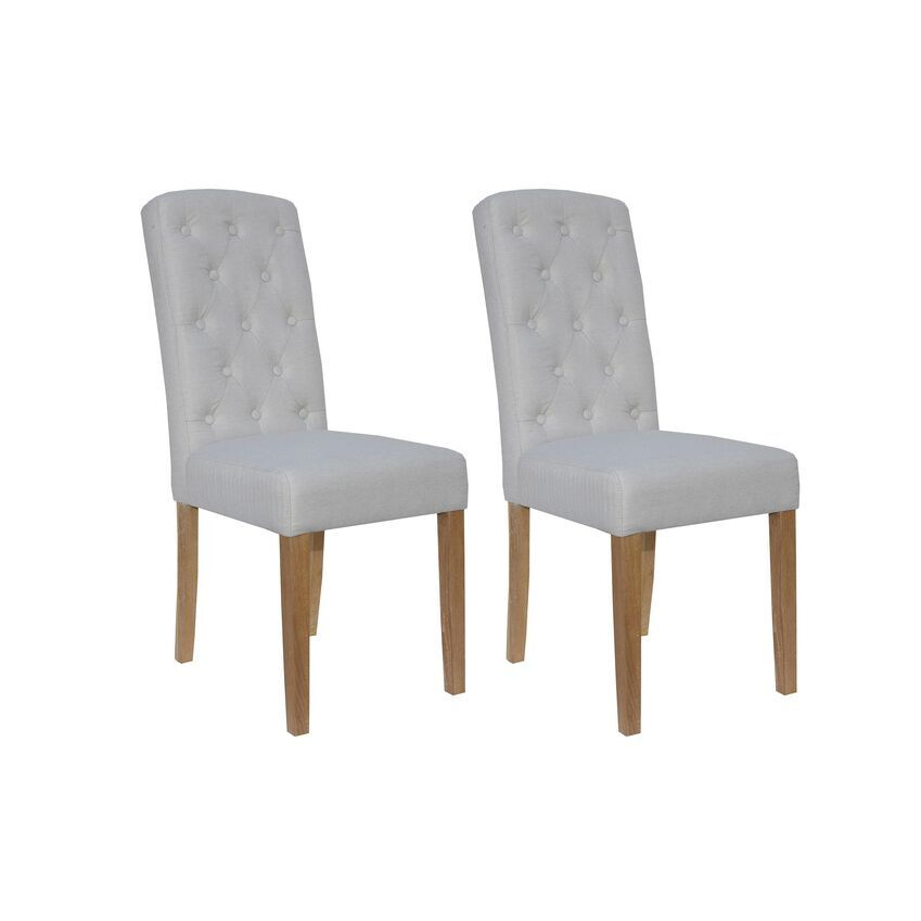 ScS Signature Brooklyn Pair of Natural Button Back Dining Chairs by SCS ...