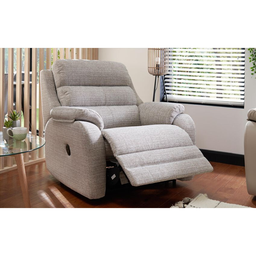 G Plan Fabric Greenwich Snuggle Power Recliner Chair by SCS | ufurnish.com