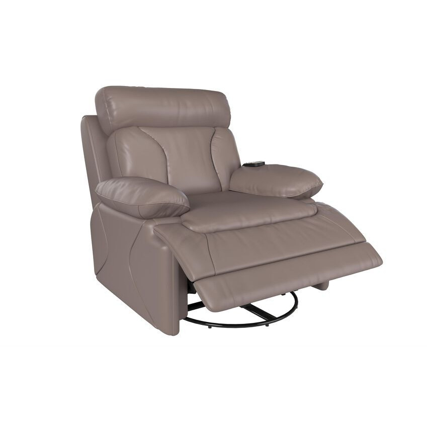 La-Z-Boy Grey Raleigh Power Swivel Rocker Recliner Chair with Massage ...