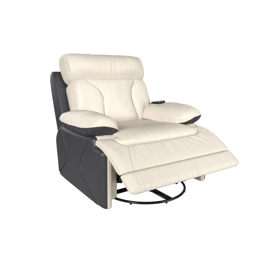 La-Z-Boy Grey Raleigh Power Swivel Rocker Recliner Chair with Massage ...