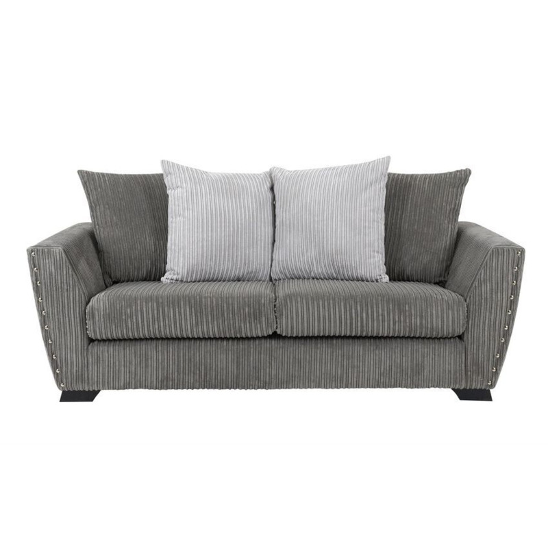 ScS Living Grey Gigi Fabric 3 Seater Sofa Scatter Back by SCS ...