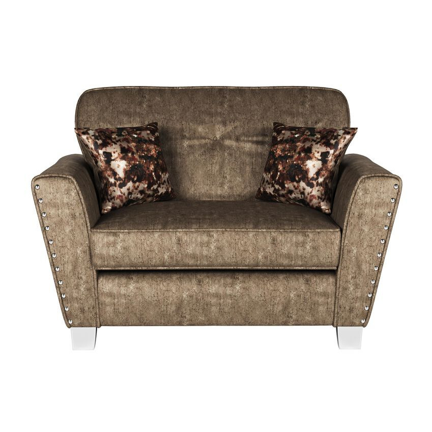ScS Living Brown Esme Fabric Love Chair by SCS | ufurnish.com