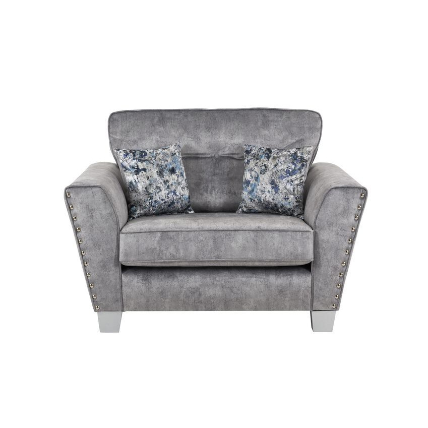 ScS Living Grey Esme Fabric Love Chair by SCS | ufurnish.com