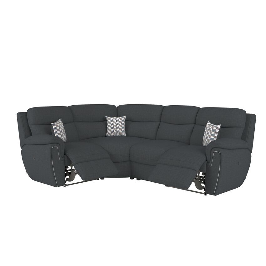 ScS Living Blue Ashton Fabric 1 Corner 2 Power Recliner Sofa by SCS ...