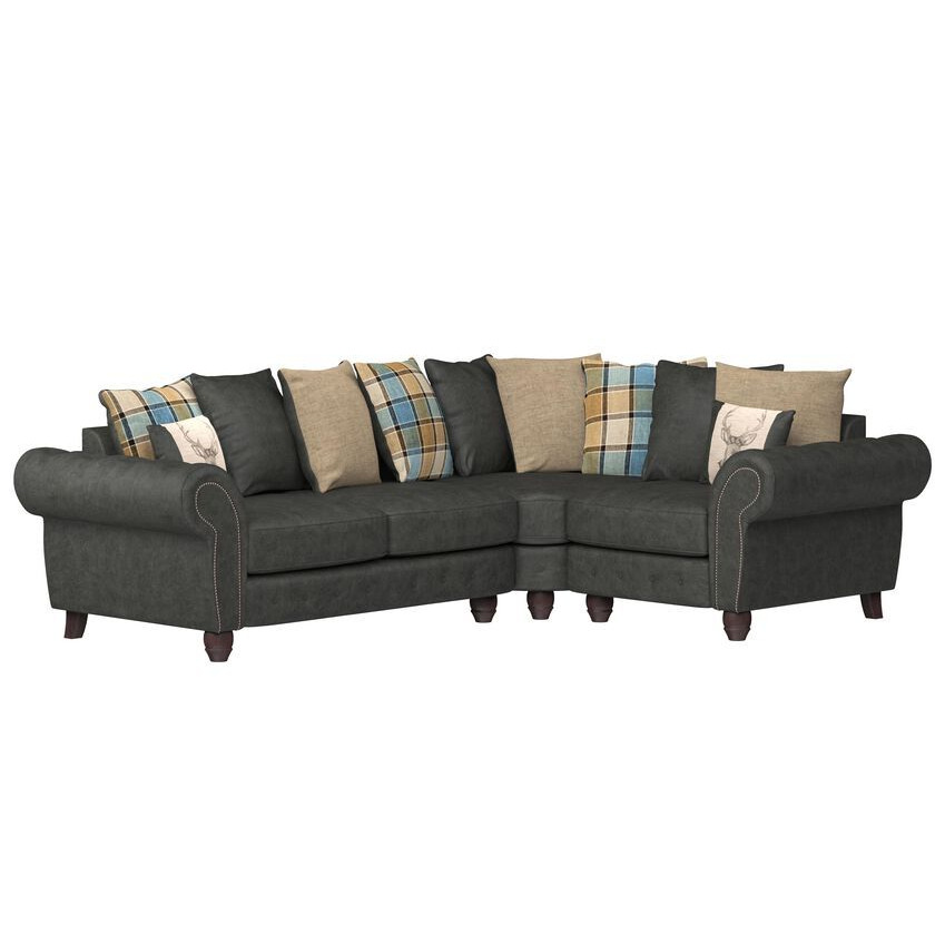 ScS Living Black County Fabric 2 Corner 1 Scatter Back Sofa by SCS ...