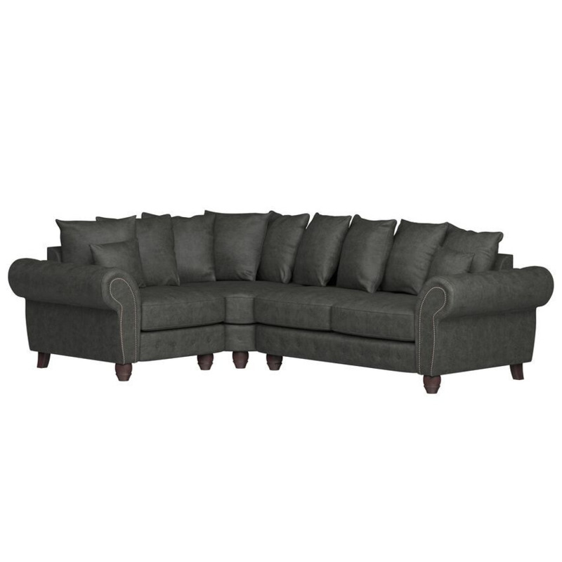 ScS Living Black County Fabric 1 Corner 2 Scatter Back Sofa by SCS ...