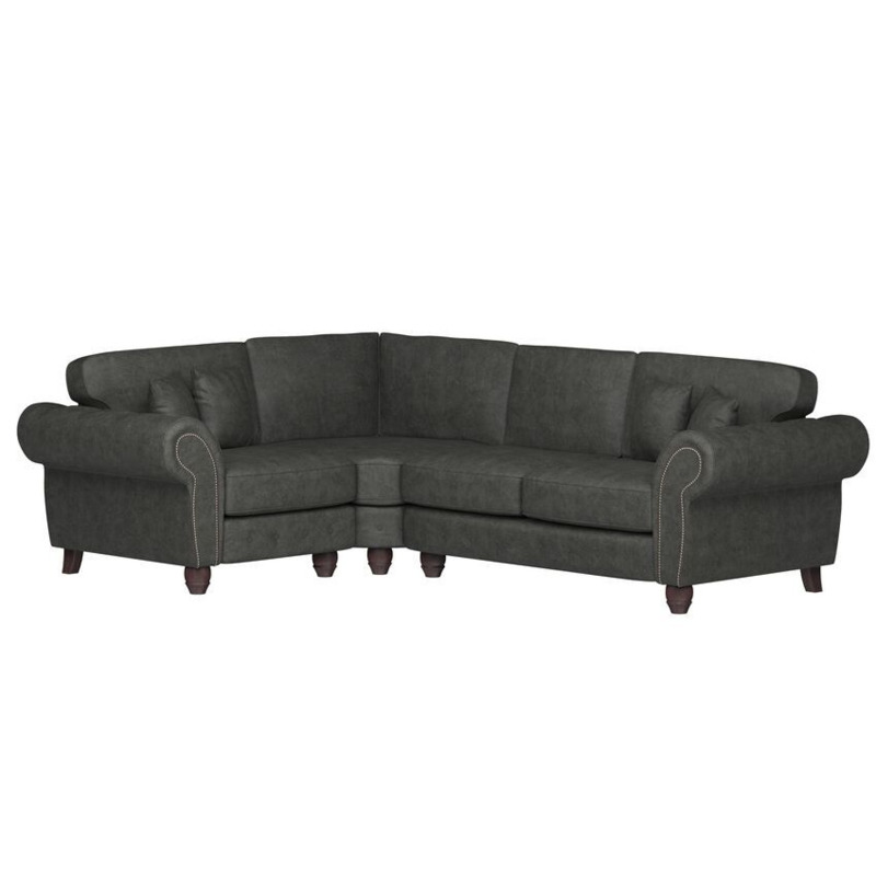 ScS Living Black County Fabric 1 Corner 2 Standard Back Sofa by SCS ...