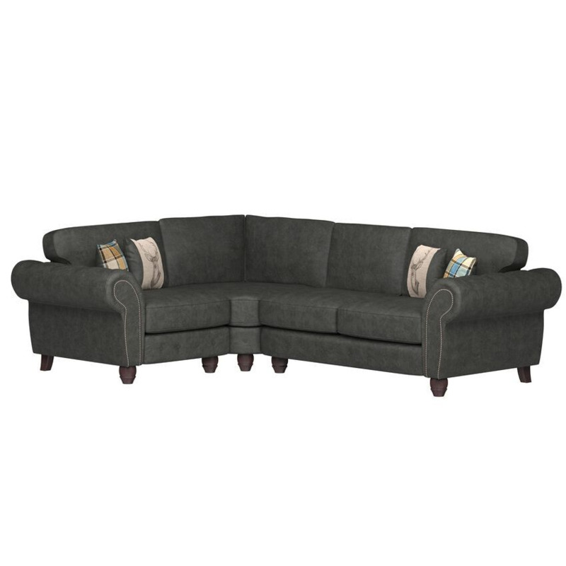 ScS Living Black County Fabric 1 Corner 2 Standard Back Sofa by SCS ...