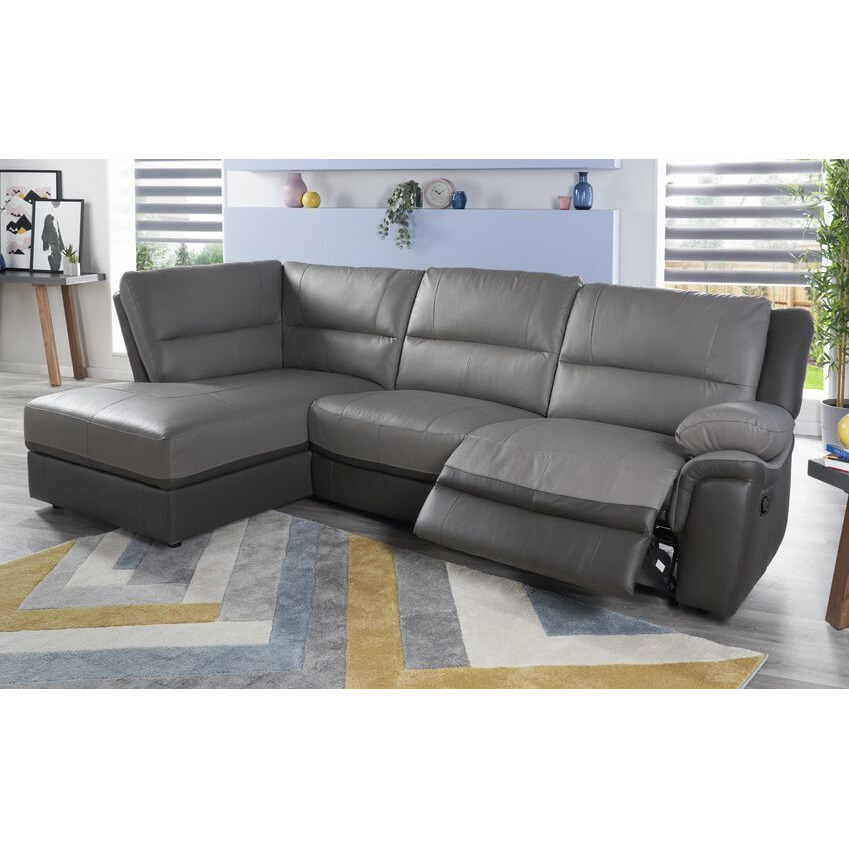 ScS Living Pluto Leather 3 Seater Manual Recliner Sofa Left Hand Facing Chaise by SCS | ufurnish.com