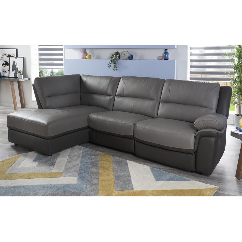 ScS Living Pluto Leather 3 Seater Sofa Left Hand Facing Chaise by SCS | ufurnish.com