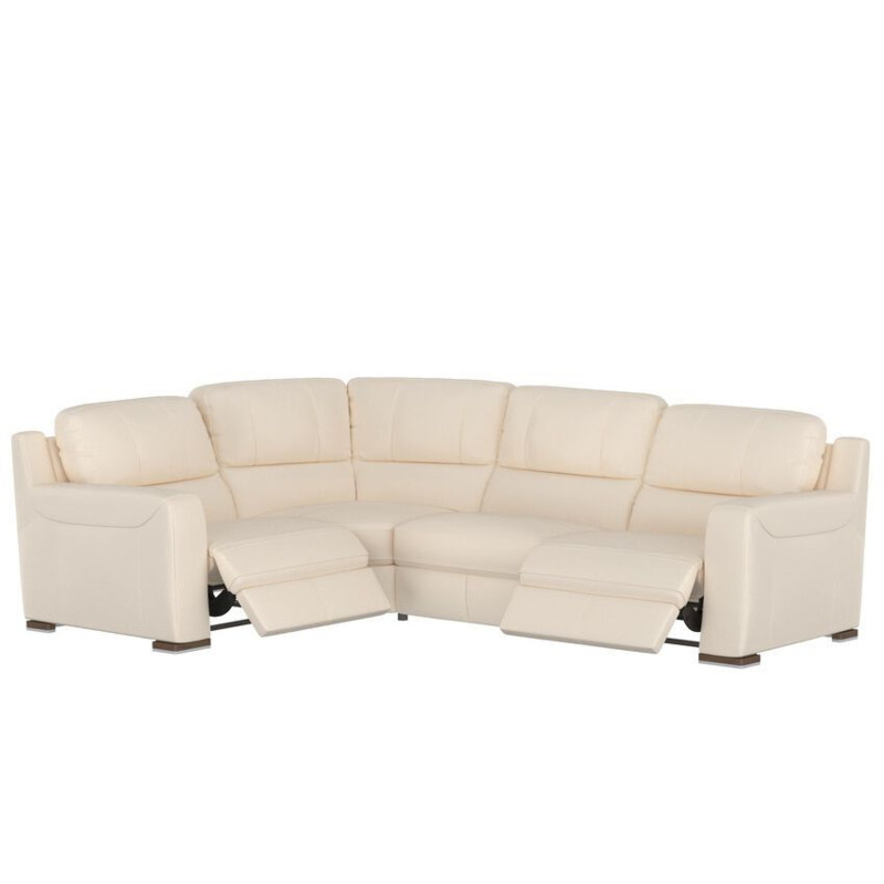 SiSi Italia White Lucca 1 Corner 3 Power Double Sofa by SCS | ufurnish.com