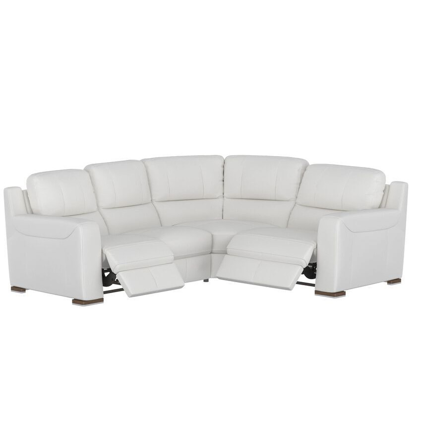 SiSi Italia White Lucca 2 Corner 1 Power Double Sofa by SCS | ufurnish.com