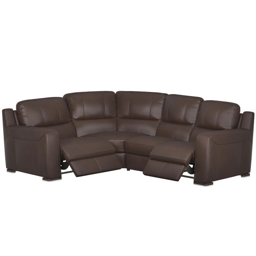 SiSi Italia Brown Lucca 1 Corner 2 Power Double Sofa by SCS | ufurnish.com