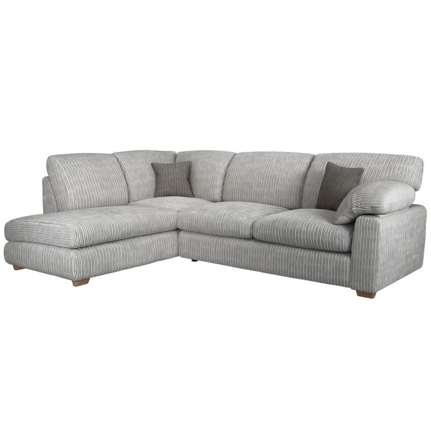 ScS Living Grey Ross Fabric 1 Corner 2 Left Hand Facing Chaise Standard ...