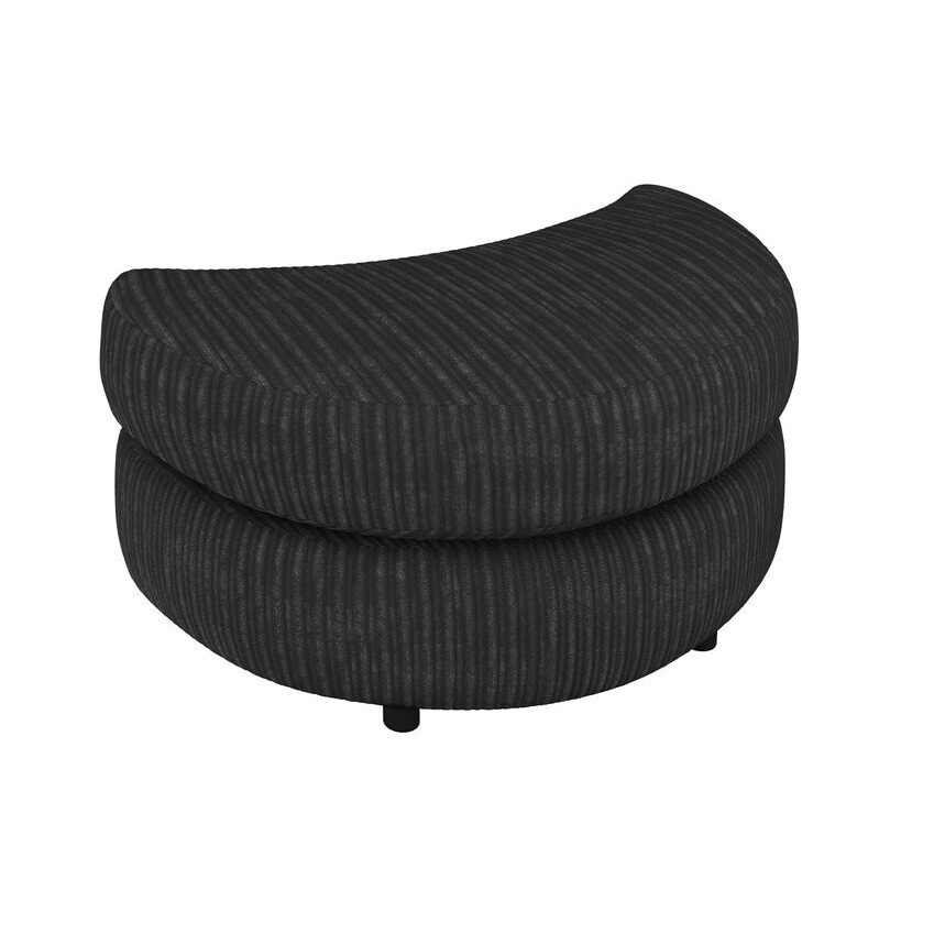 ScS Living Black Ross Fabric Half Moon Footstool by SCS | ufurnish.com