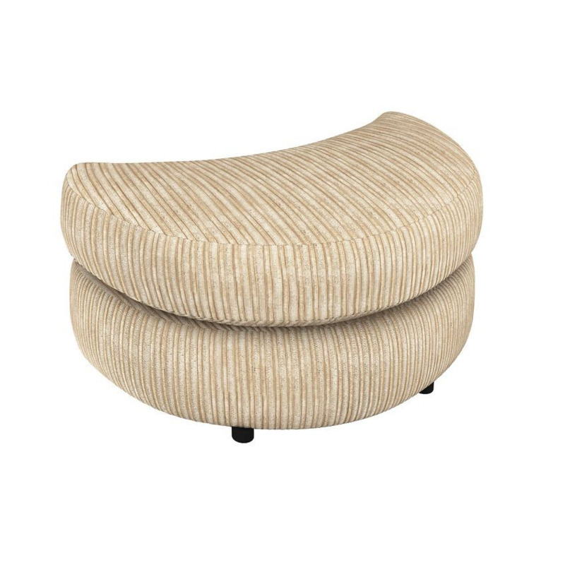 ScS Living Grey Ross Fabric Half Moon Footstool by SCS | ufurnish.com