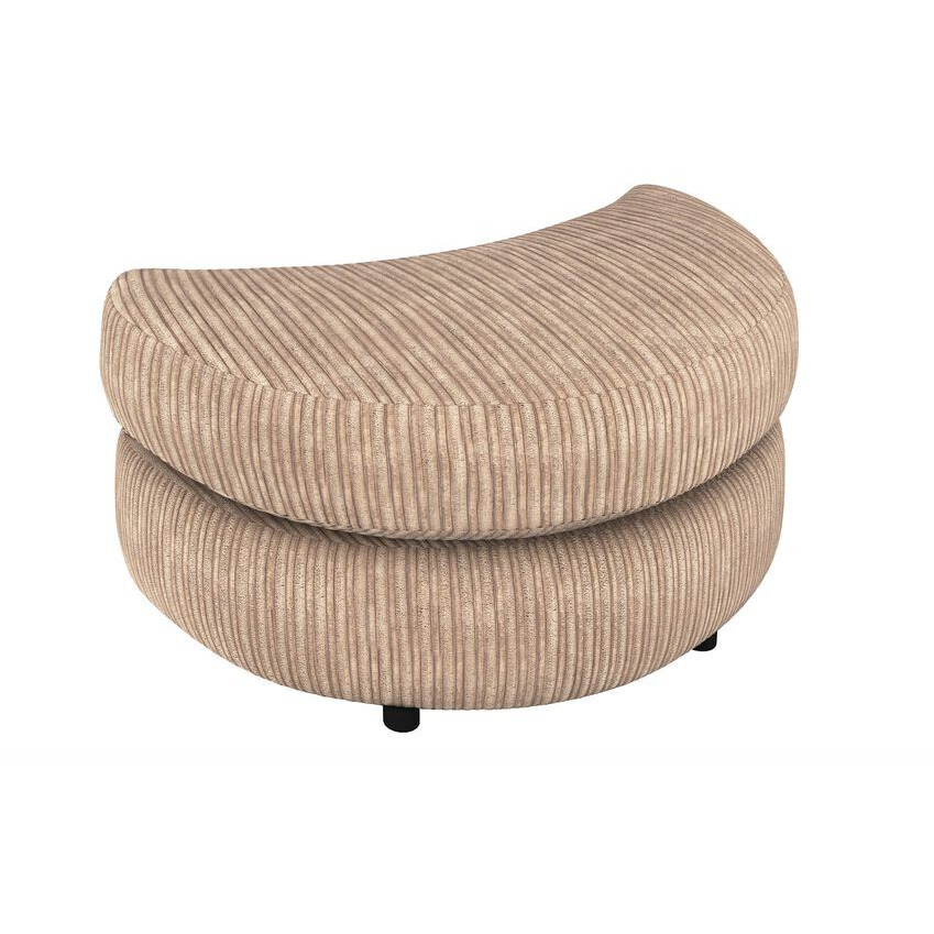 ScS Living Brown Ross Fabric Half Moon Footstool by SCS | ufurnish.com