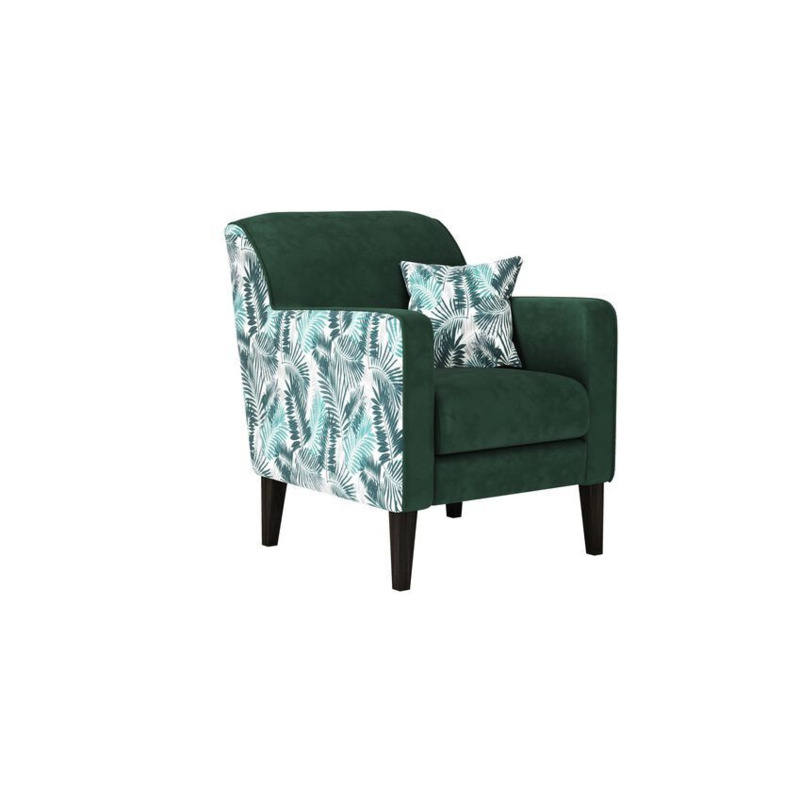 Green Botanicals Ferndale Fabric Patterned Accent Chair by SCS ...