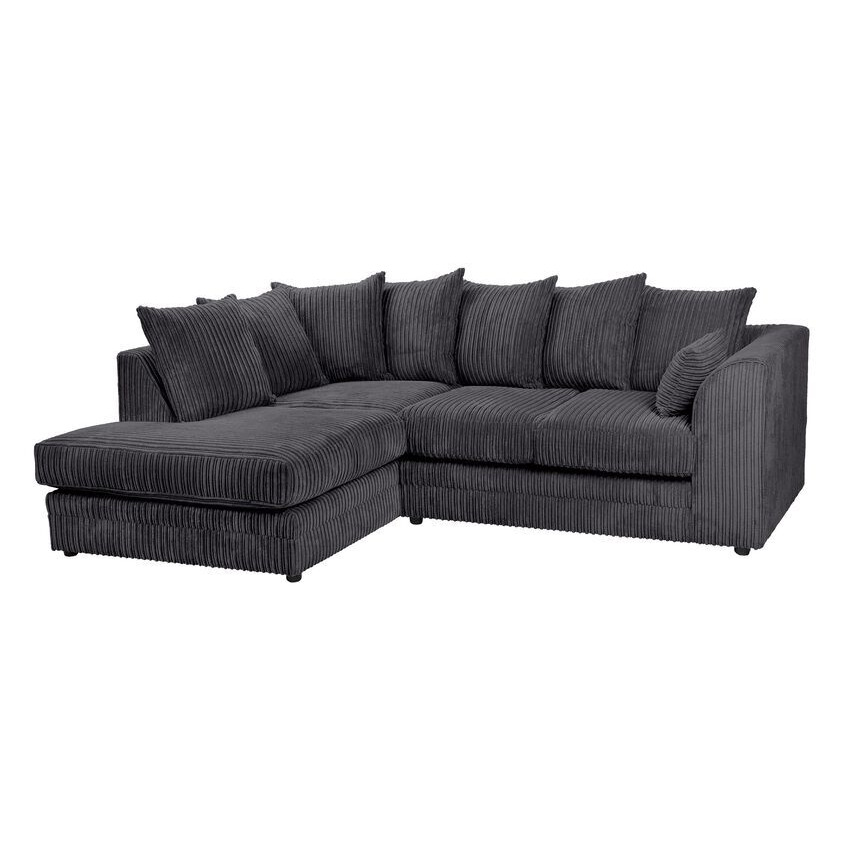 Chicago Black Corner Sofa - Black Corner Sofa by SCS | ufurnish.com