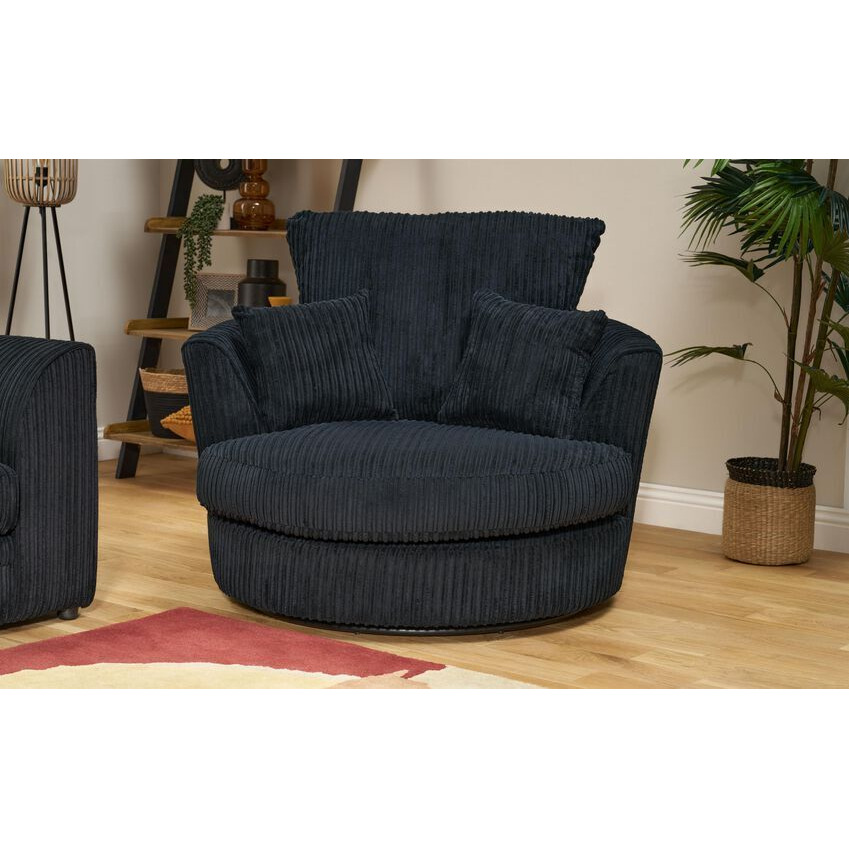 ScS Living Chicago Fabric Swivel Chair Quick Delivery by SCS | ufurnish.com