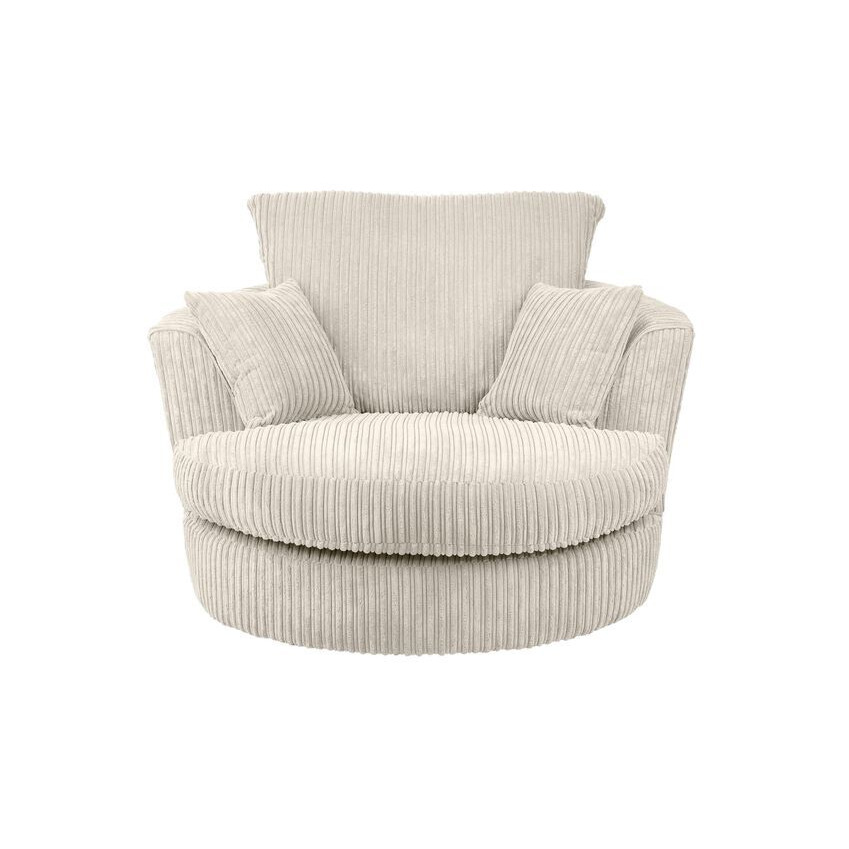 ScS Living White Chicago Fabric Swivel Chair Quick Delivery by SCS ...