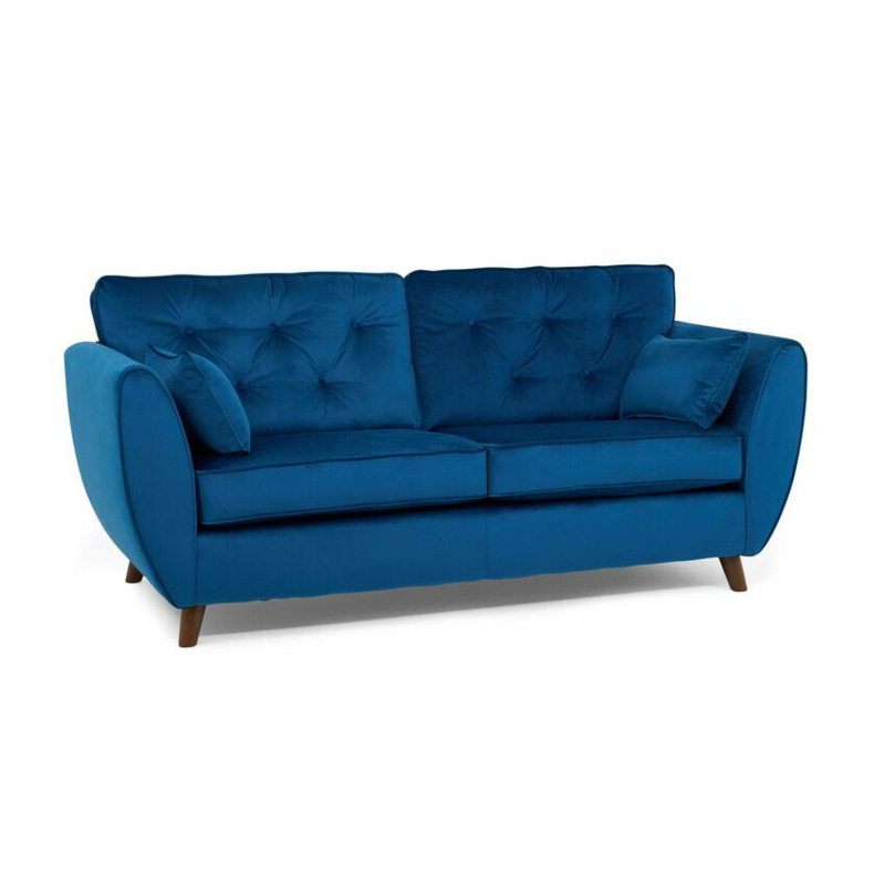 Hoxton Blue 3 Seater Sofa - Blue 3 Seater Sofa by SCS | ufurnish.com