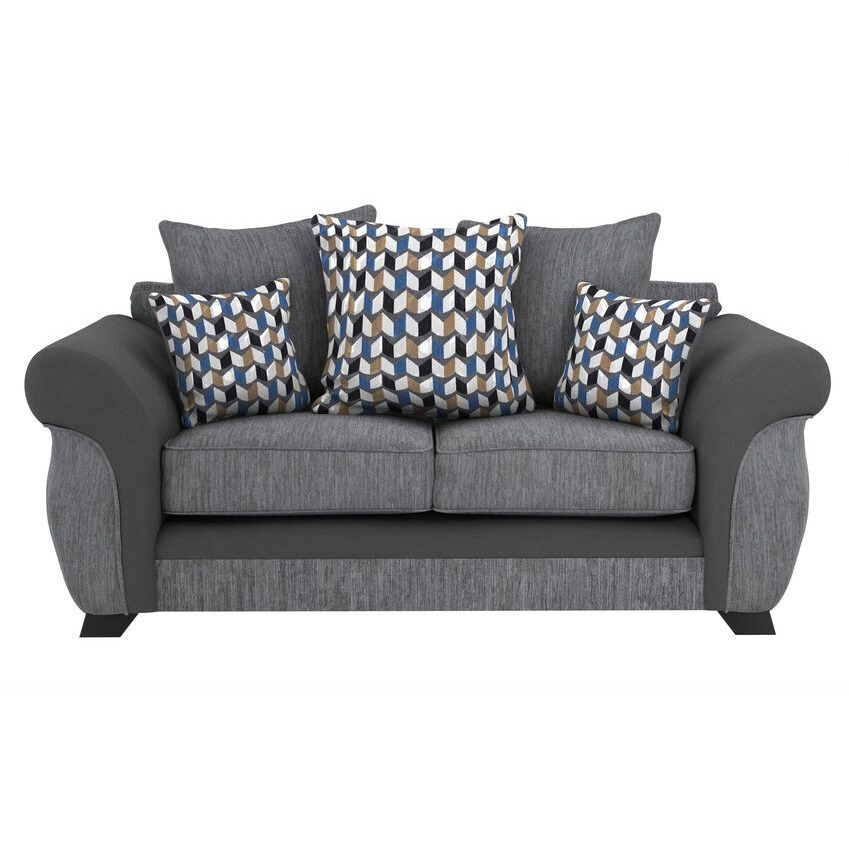ScS Living Brown Bobbie Fabric 2 Seater Sofa Scatter Back by SCS ...