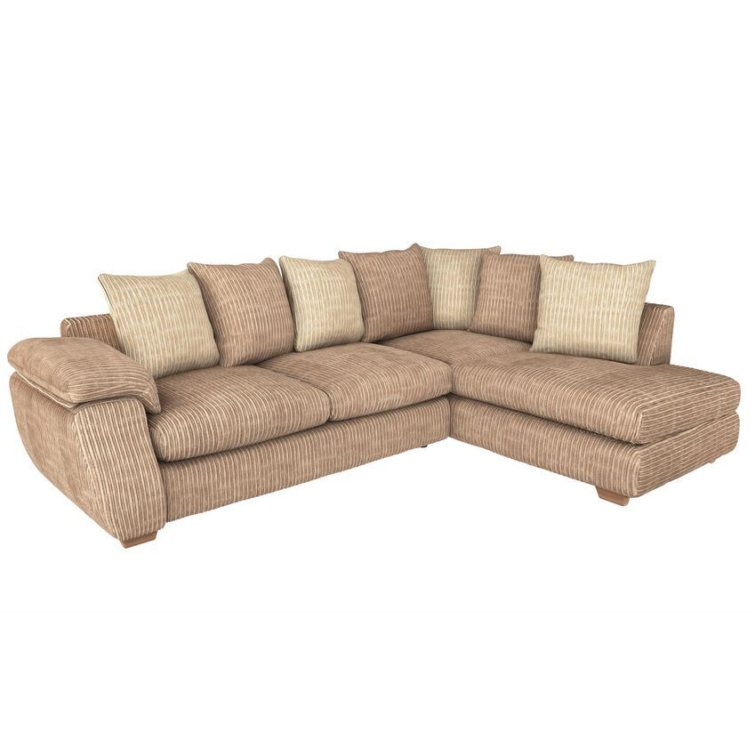 ScS Living Brown Everett Fabric 2 Corner 1 Right Hand Facing Chaise ...