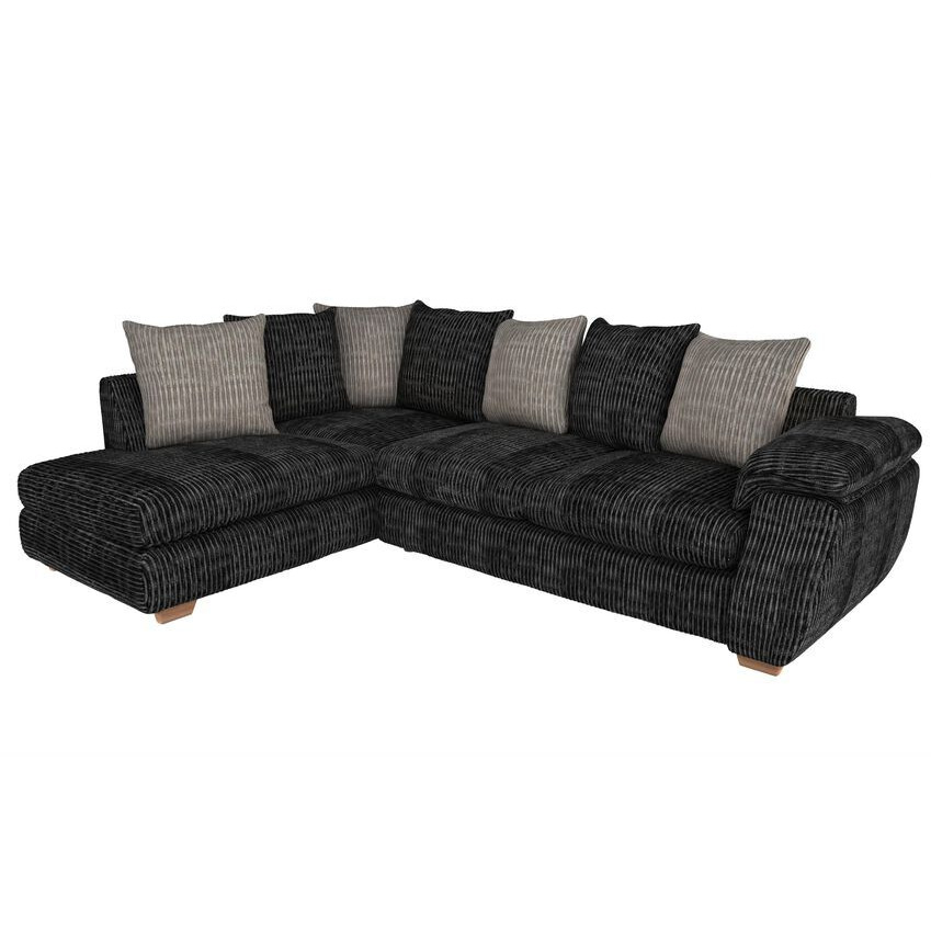 ScS Living Black Everett Fabric 1 Corner 2 Left Hand Facing Chaise ...