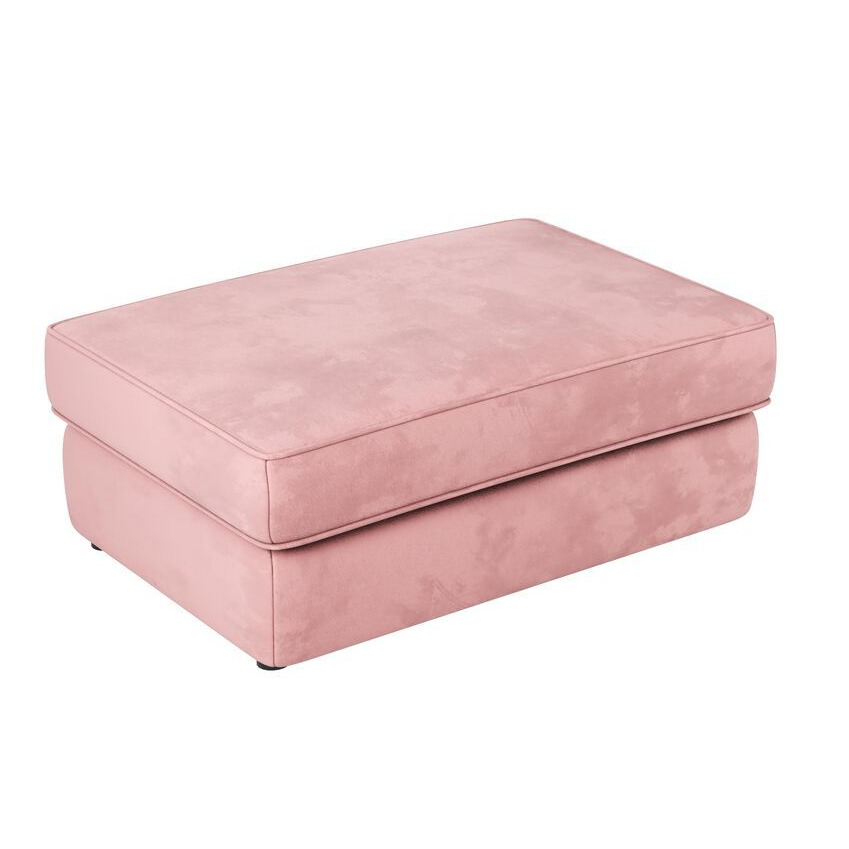 Botanicals Pink Fabric Bloom Velvet Banquette Footstool by SCS ...