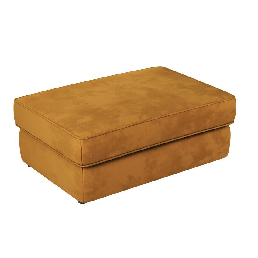 Botanicals Yellow Fabric Bloom Velvet Banquette Footstool by SCS ...
