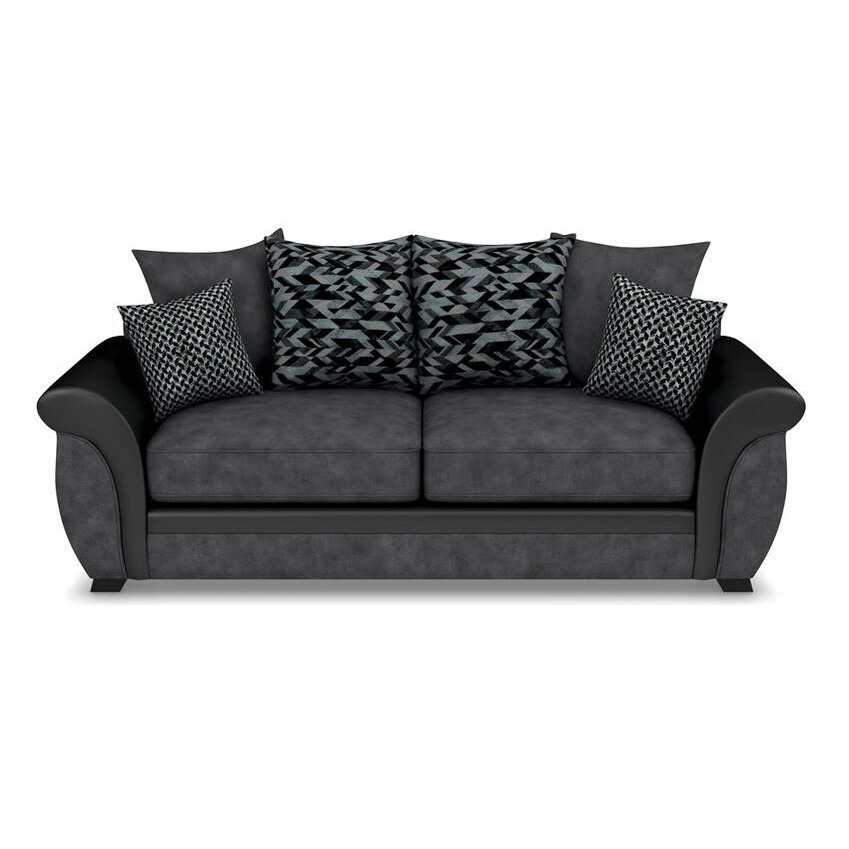 ScS Living Grey Kadie Fabric 3 Seater Scatter Back Sofa by SCS ...
