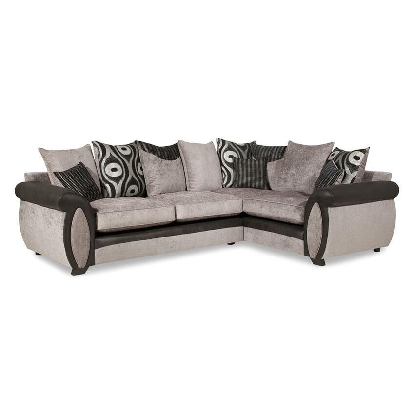 ScS Living Grey Maddie Fabric 2 Corner 1 Scatter Back Sofa by SCS ...