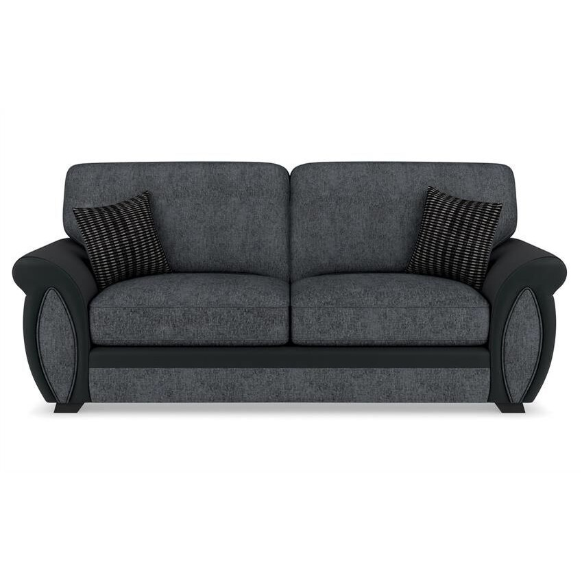 ScS Living Grey Maddie Fabric 3 Seater Standard Back Sofa by SCS ...