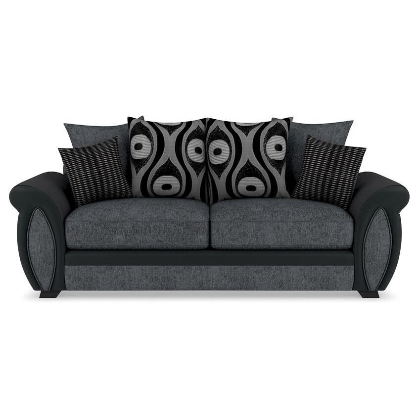 ScS Living Grey Maddie Fabric 3 Seater Scatter Back Sofa by SCS ...