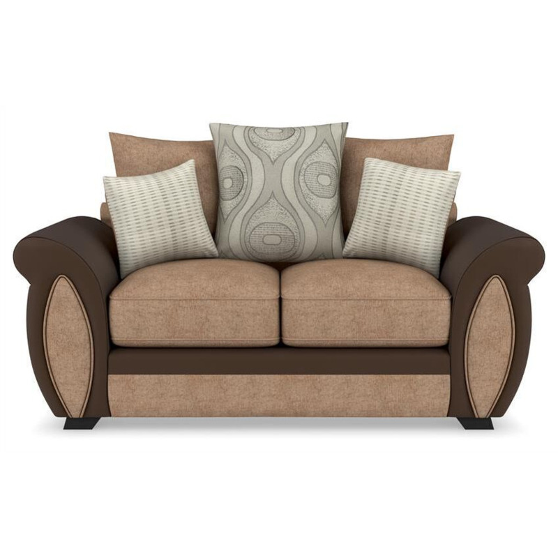 ScS Living Brown Maddie Fabric 2 Seater Sofa Scatter Back by SCS ...
