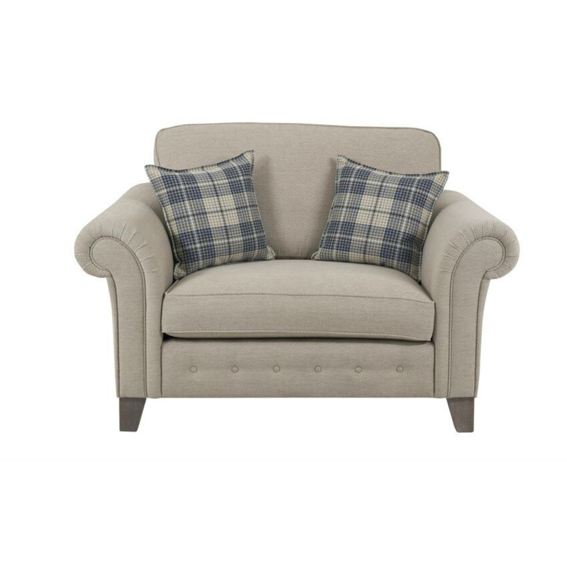 Inspire White Corbridge Fabric Snuggle Chair by SCS | ufurnish.com