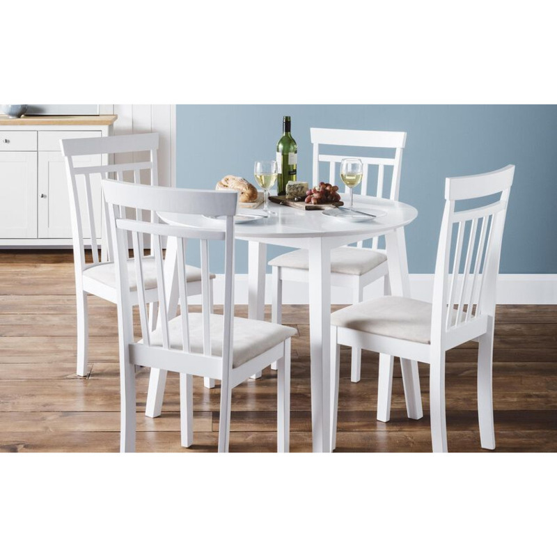 ScS Living Trafalgar White Dropleaf Dining Table & 4 Chairs by SCS ...