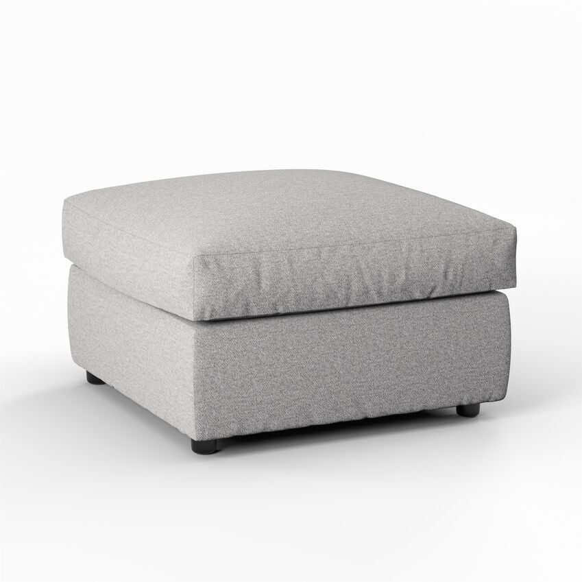 ScS Living Grey Missy Fabric Standard Footstool by SCS | ufurnish.com