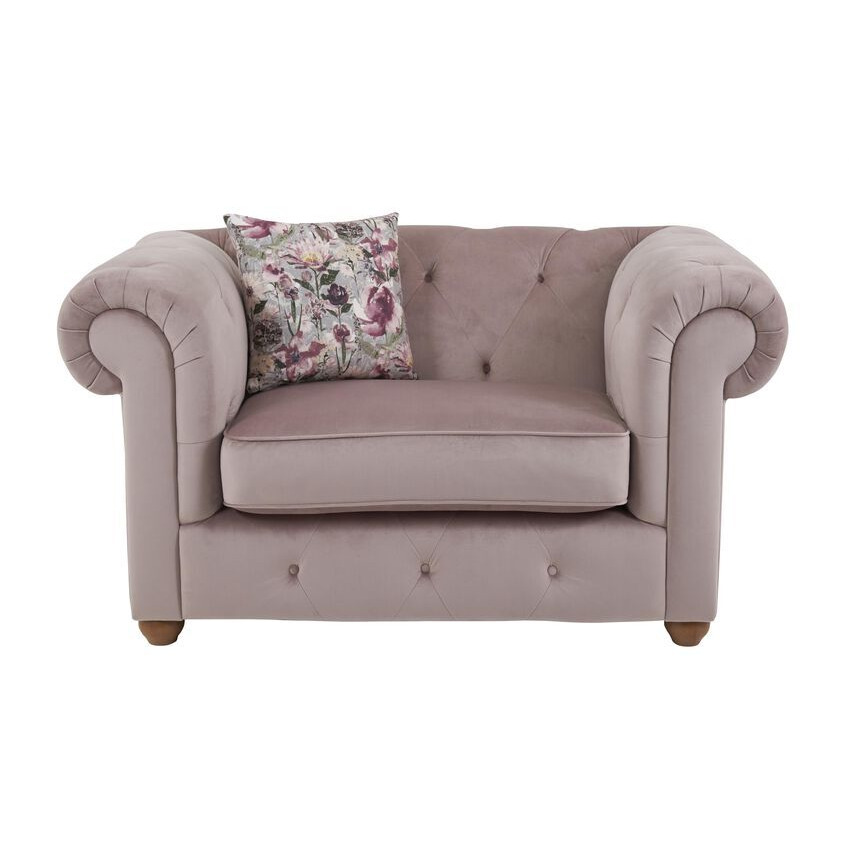 ScS Living Pink Abbey Fabric Snuggle Chair by SCS | ufurnish.com