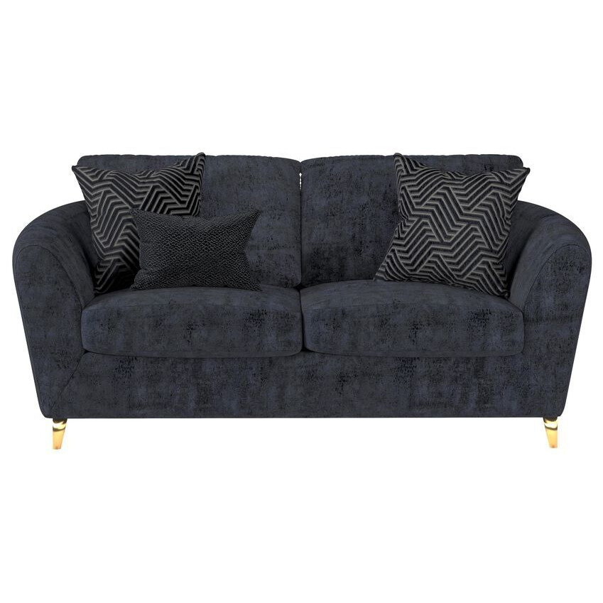 Ideal Home Black Flo Fabric 2 Seater Sofa by SCS | ufurnish.com