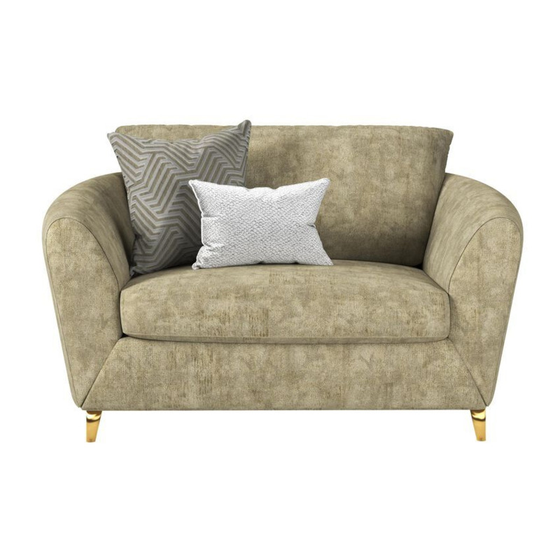 Ideal Home Brown Flo Fabric Love Chair by SCS | ufurnish.com