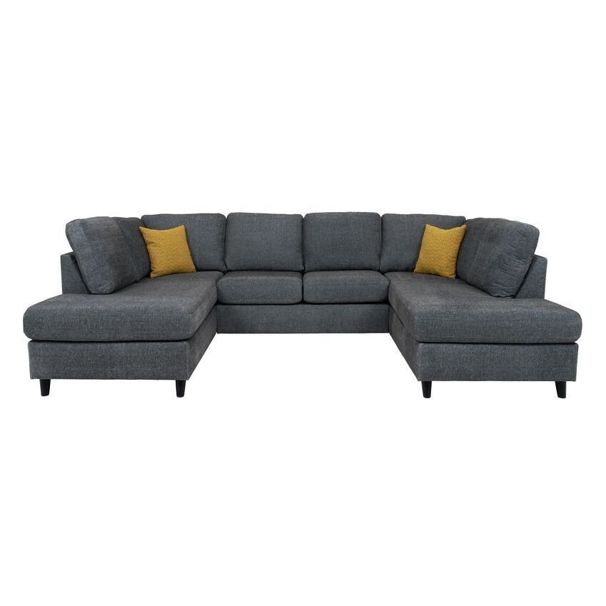 ScS Living Grey Selena Fabric U Shaped Sofa by SCS | ufurnish.com