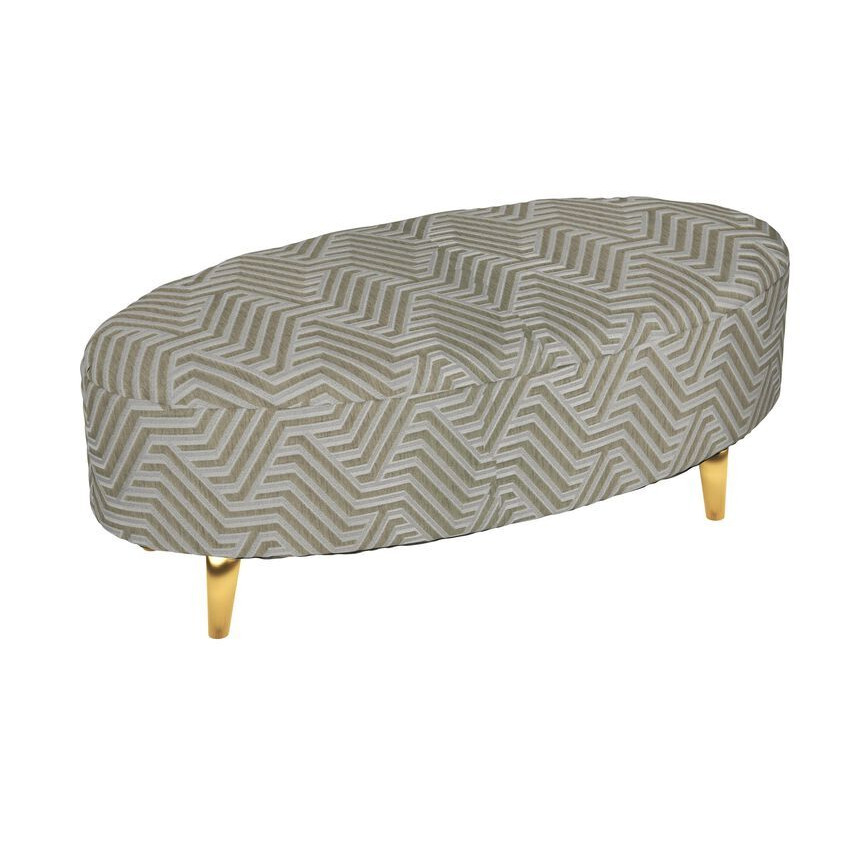 Ideal Home Brown Flo Fabric Designer Footstool by SCS | ufurnish.com