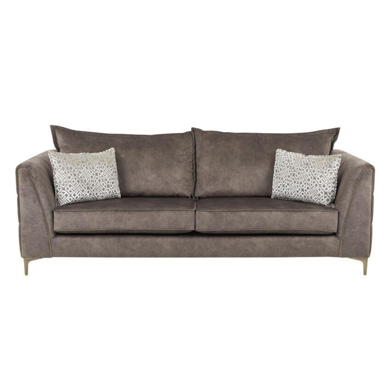 Brown LLB Ilustrious Fabric 4 Seater Sofa by SCS | ufurnish.com