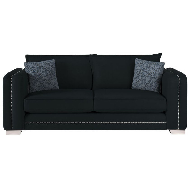 Black LLB Regency Fabric 4 Seater Sofa by SCS | ufurnish.com